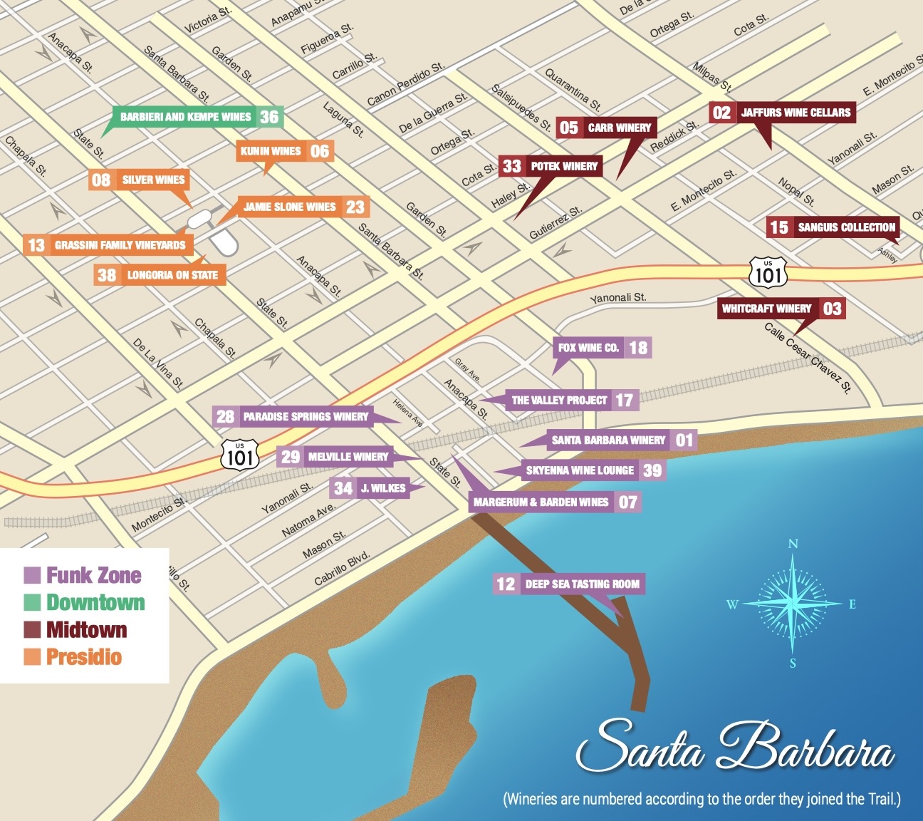 The Trail Map - Santa Barbara Urban Wine Trail